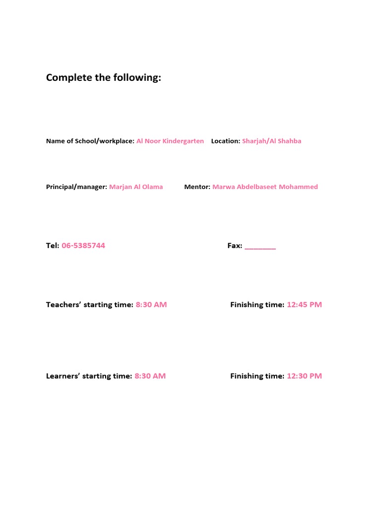 Observation Task 1 | PDF