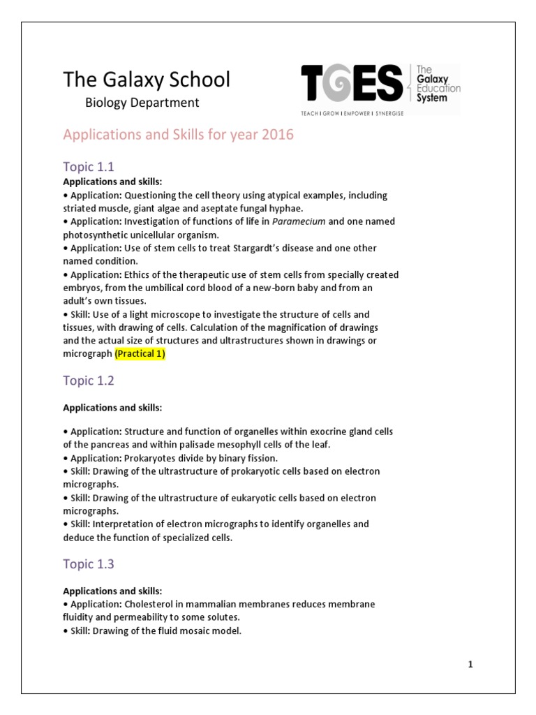 Ib Bio Skills Applications | PDF | Dna | Heart