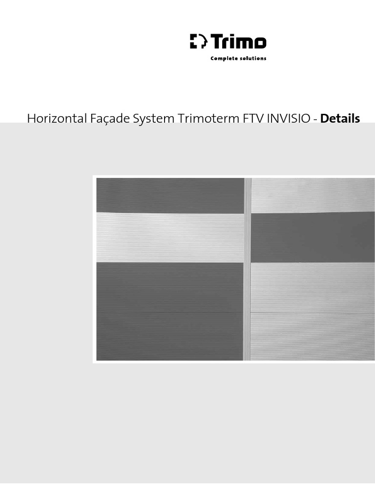 Horizontal Facade System Trimoterm FTV Invisio Details 6261 | PDF
