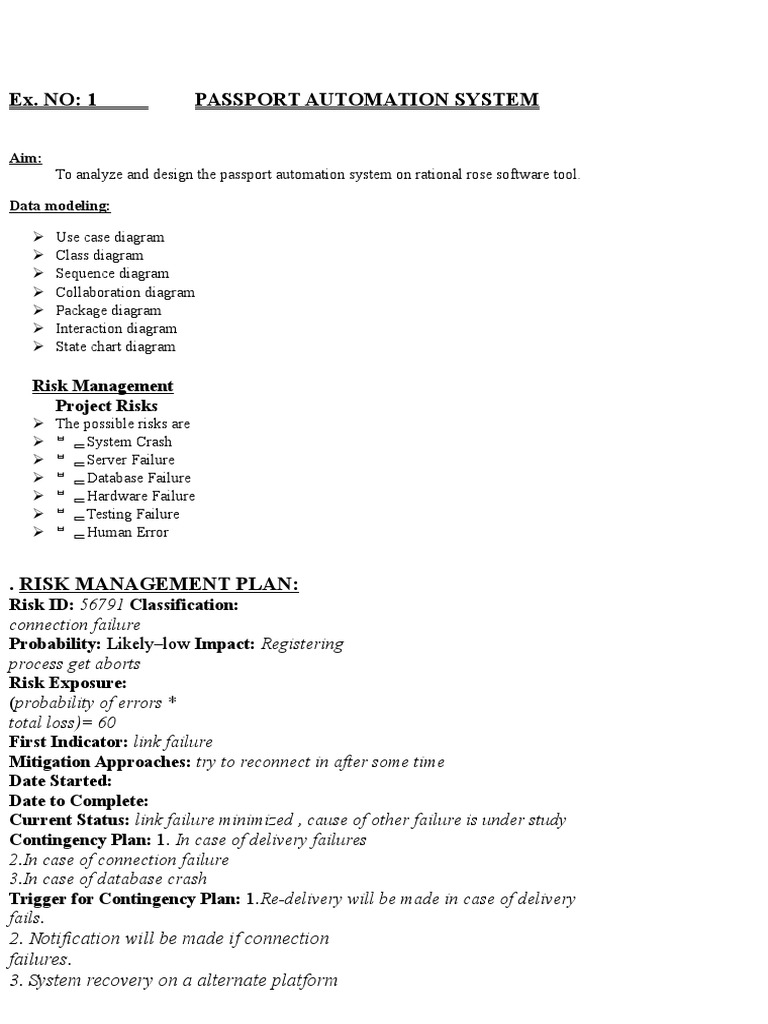 1.passport Automation | PDF | Risk Management | Use Case
