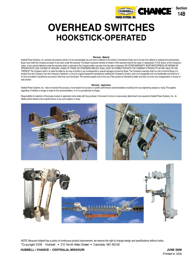Overhead Switches | PDF | Switch | Insulator (Electricity)