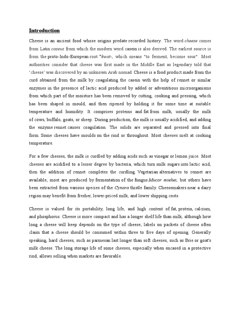 Food Chemistry (Cheese) Full | PDF | Cheese | Cheesemaking