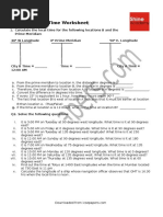 Time Calculation Practice Sums and Question Bank | PDF | Longitude | Tide