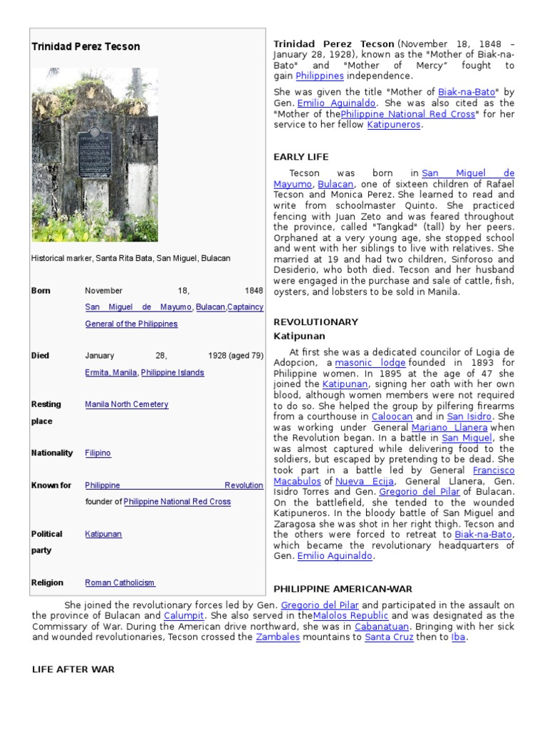 Trinidad Perez Tecson | PDF | Philippines | Unrest