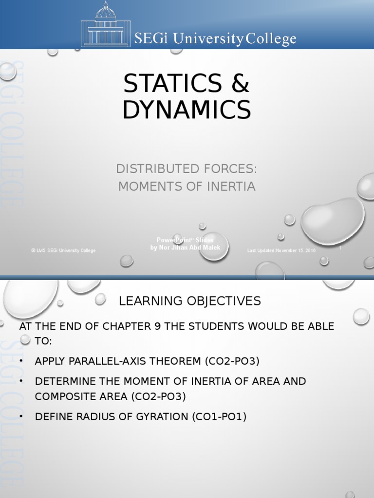 Chapter 8 - Moment of Inertia | PDF | Force | Physical Sciences