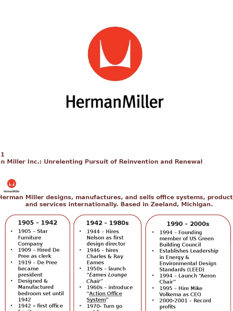CASE Herman Miller | PDF | Business | Production And Manufacturing