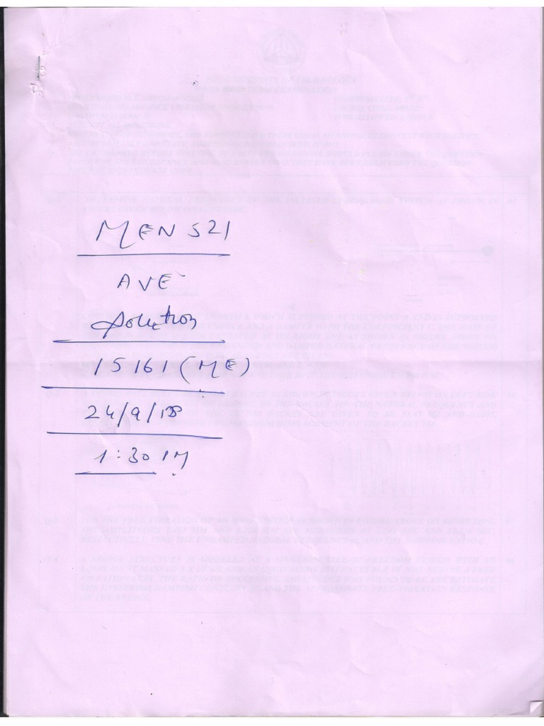 Ave Sessional-1 Solution 15161 Sep 2015 | PDF