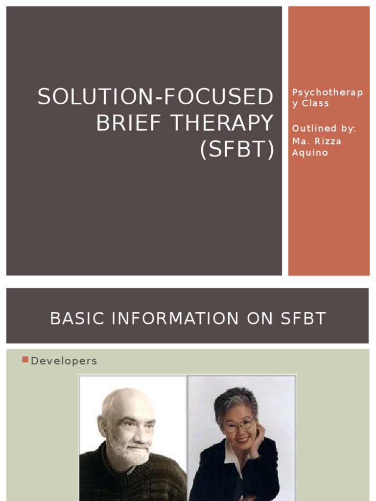 Solution-Focused Brief Therapy (SFBT) | PDF | Psychological Schools ...