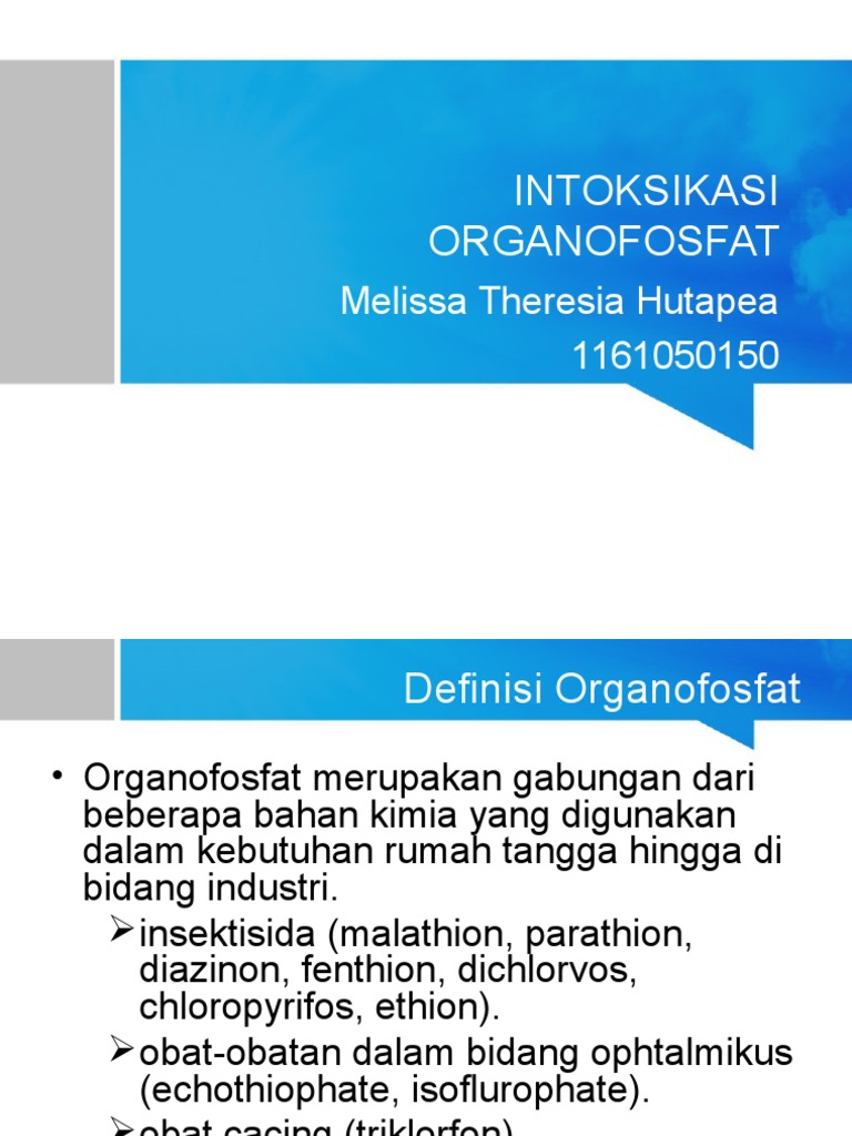 Intoksikasi Organofosfat | PDF