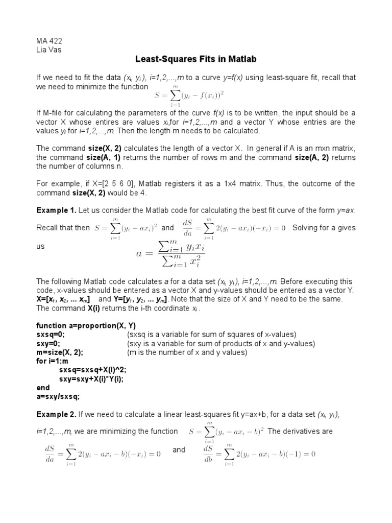 Regressions in Matlab | PDF