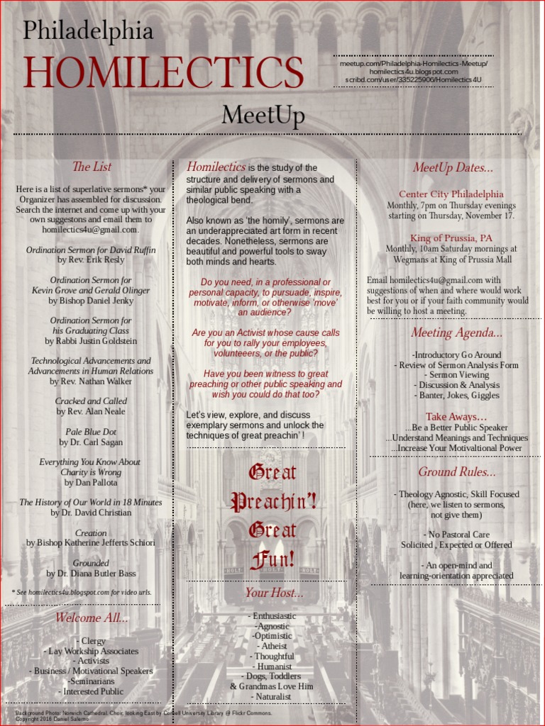 Philly Homilectics MU Flyer Top | PDF | Sermon | Homiletics