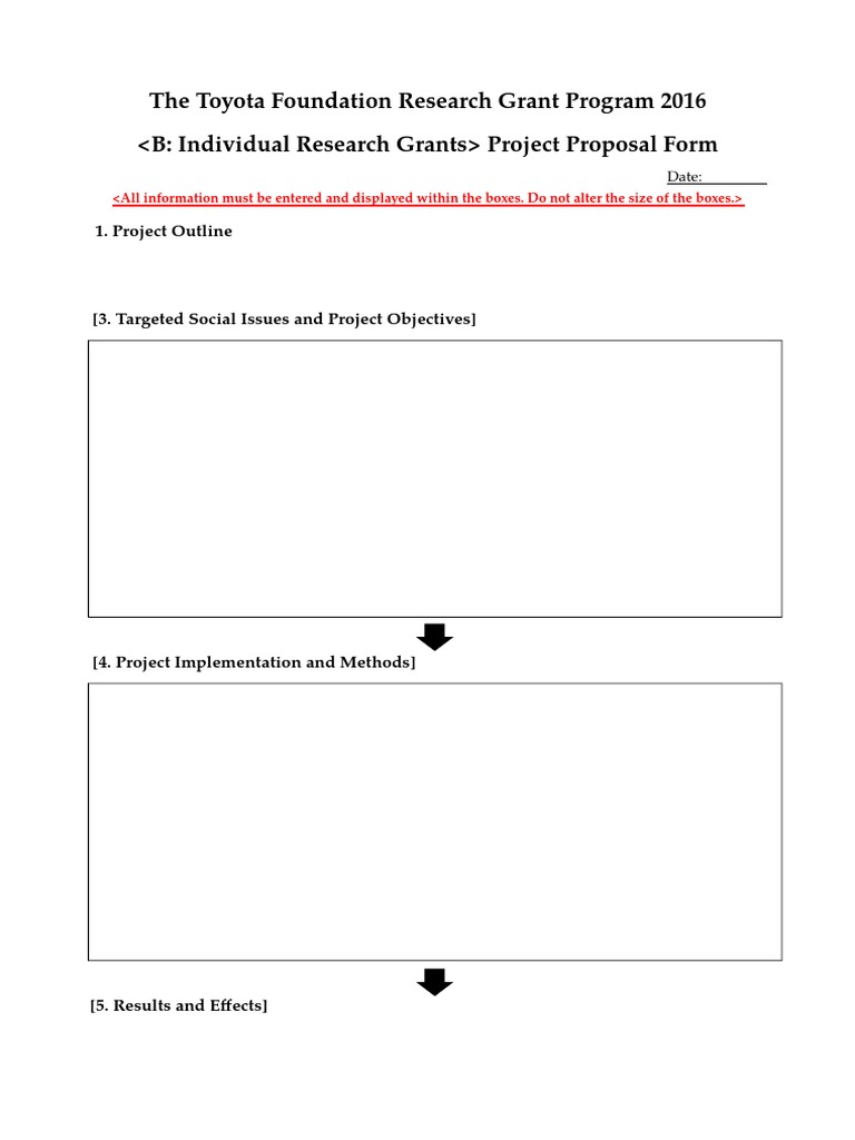 (B) Individual Research 2016 Proposal Form | PDF