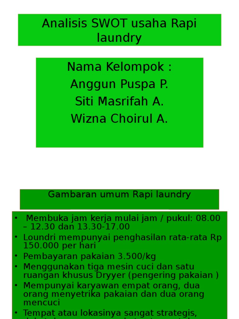 SWOT Laundry New | PDF