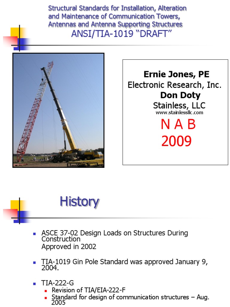 ANSI TIA 1019 Standard Instalasi Struktur | PDF | Elevator | Structural ...