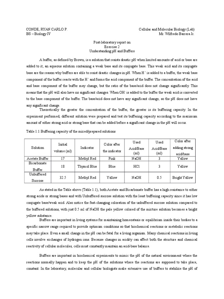 Understanding PH and Buffer | Download Free PDF | Buffer Solution | Ph