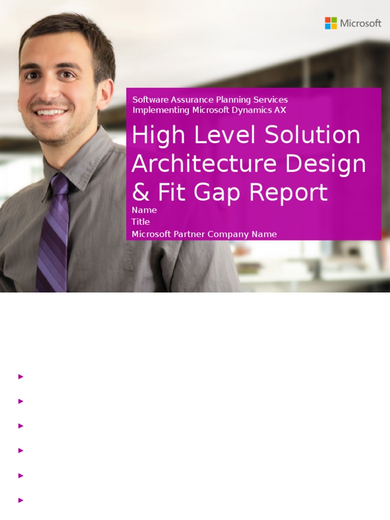 05 - High-Level Solution Architecture and Fit Gap Report - Dynamics ...
