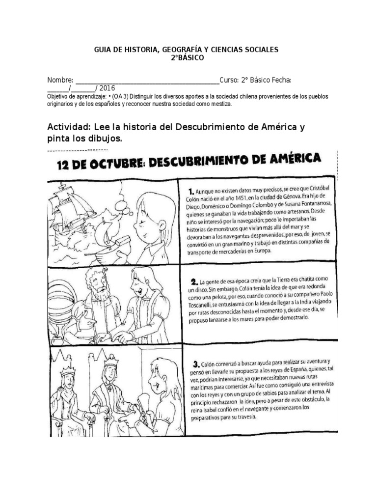 Actividades sobre el Descubrimiento de América | PDF | Historia