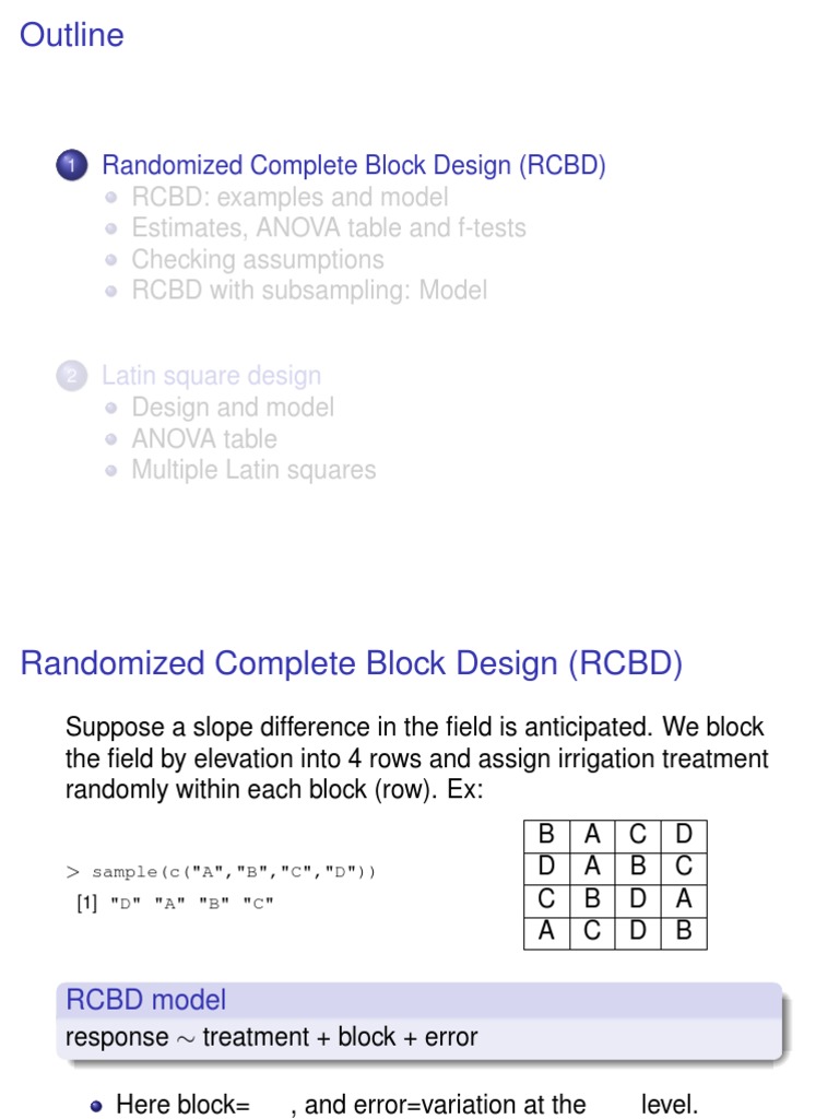 RCBD | PDF | Analysis Of Variance | F Test