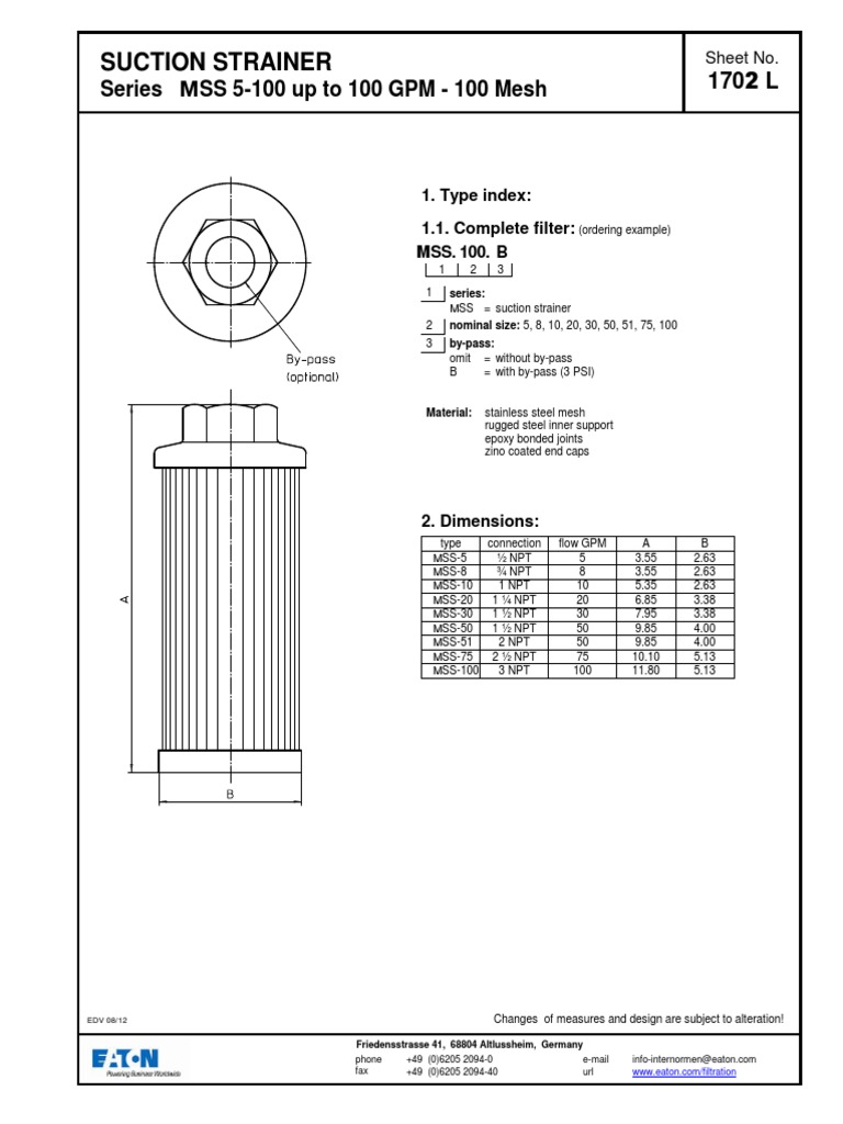 Mss Series Filters | PDF