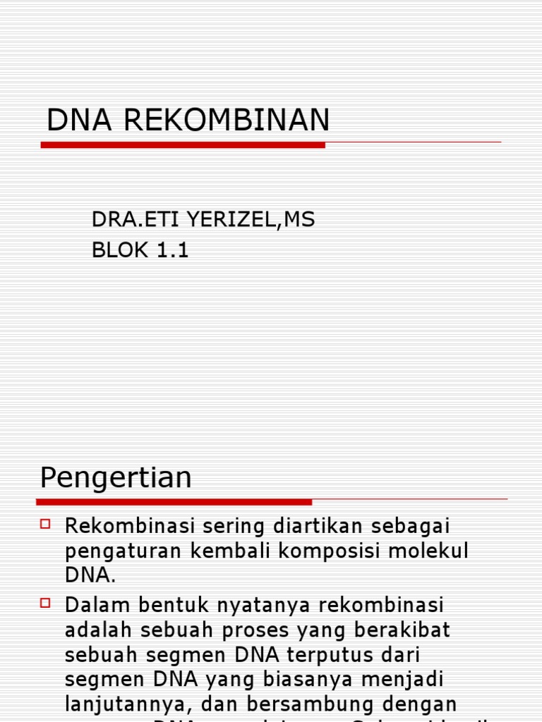 Dna Rekombinan | PDF