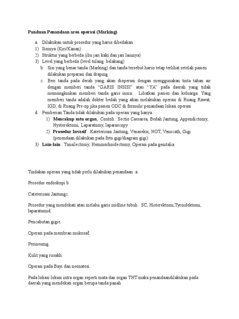 Panduan Penandaan Area Operasi Site Marking | PDF | Sains & Matematika