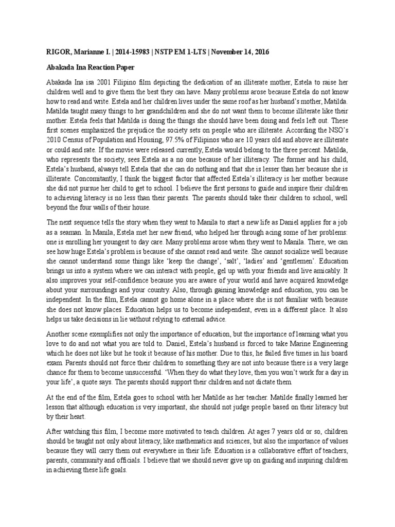 Abakada Ina | PDF | Literacy | Learning