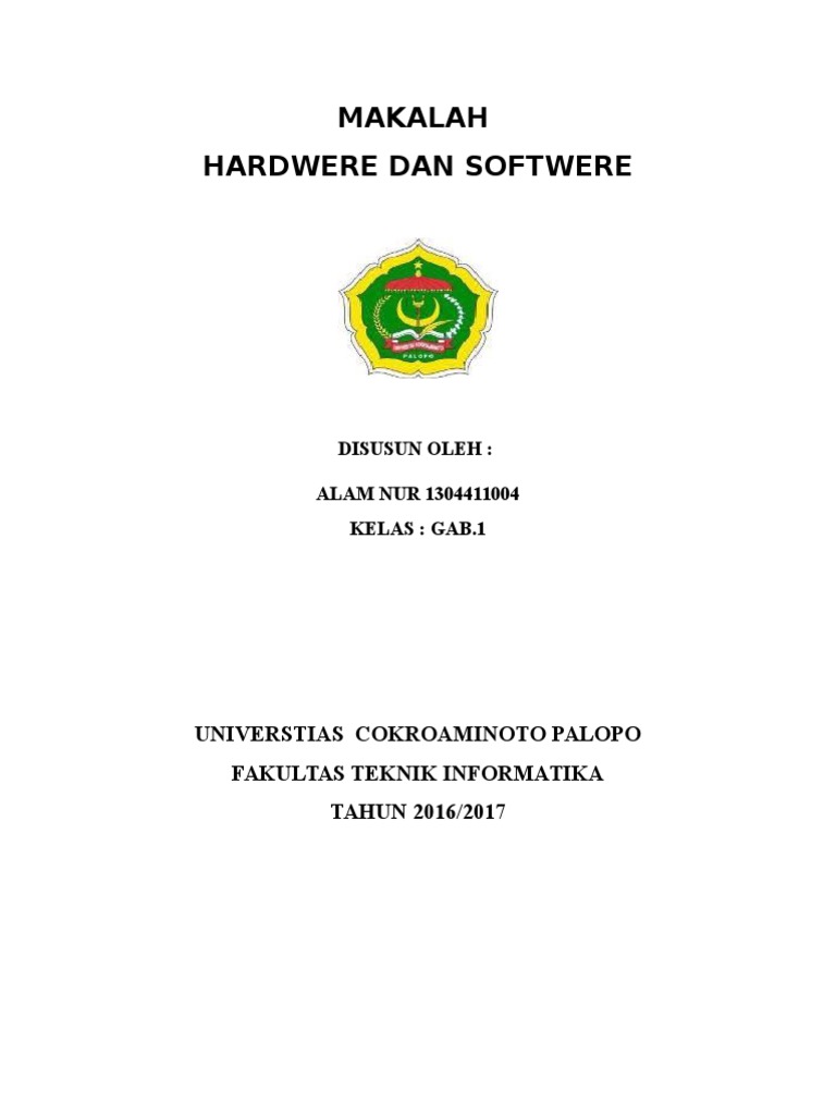 Contoh Makalah Hardware Dan Software Komputer | PDF