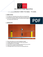 Deflection of Beam Lab Report | PDF | Young's Modulus | Elasticity (Physics)