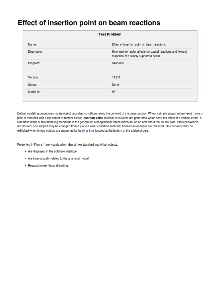 Effect of Insertion Point On Beam Reactions PDF | PDF