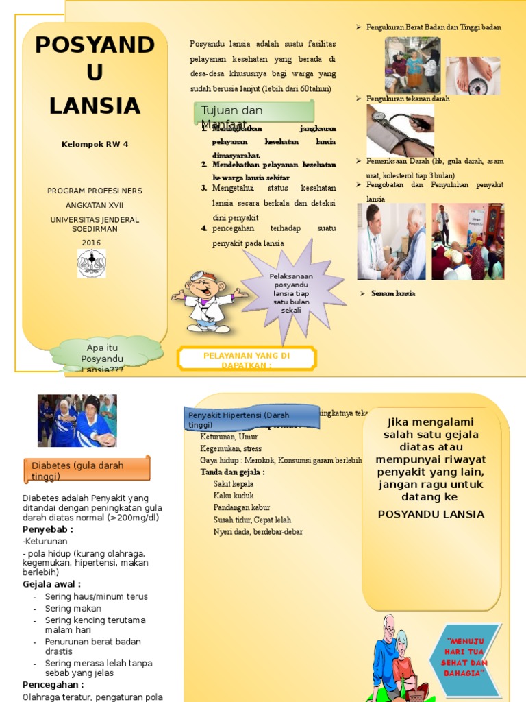 Leaflet Posyandu Lansia | PDF