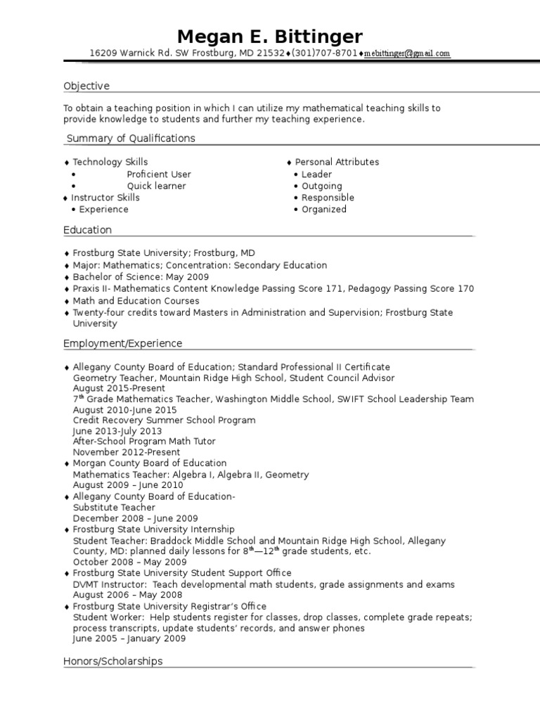 Electronic Resume | PDF