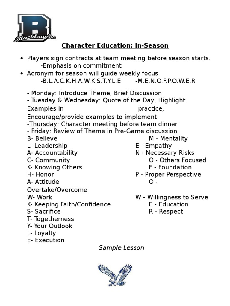 In-Season Character Education Guide | PDF | Empathy | Psychology