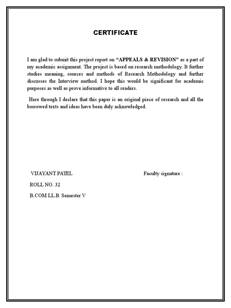 Certificate: Vijayant Patel Faculty Signature | PDF