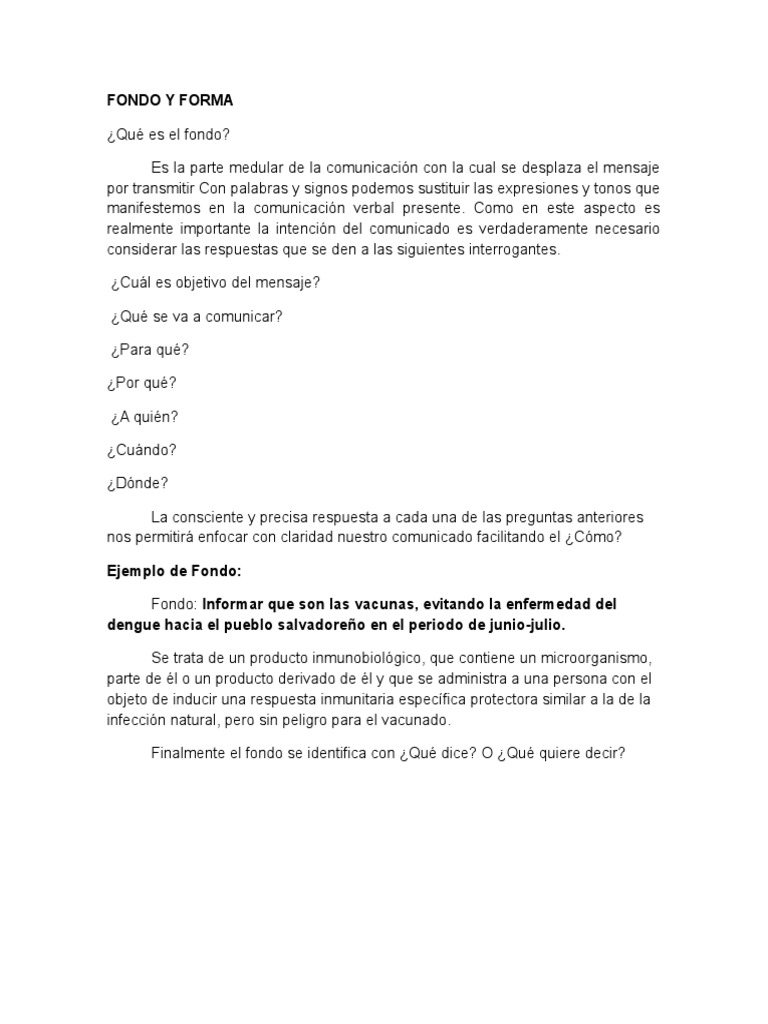 Fondo y Forma | PDF | Comunicación | Cognición