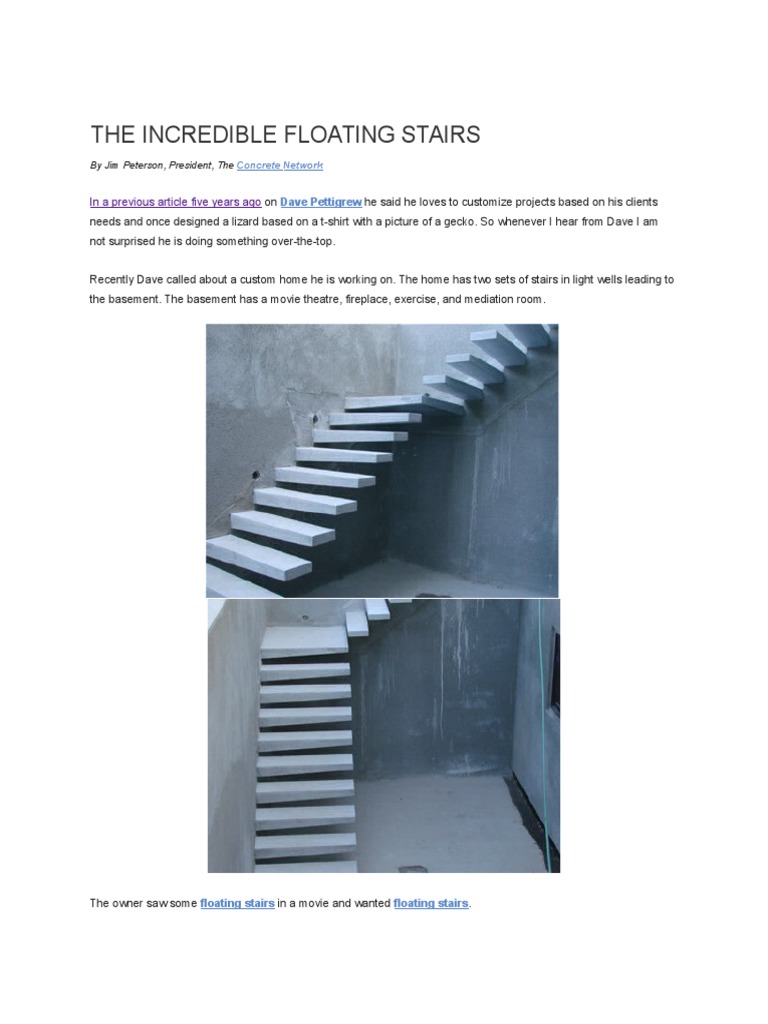 Concrete Floating Stair | PDF