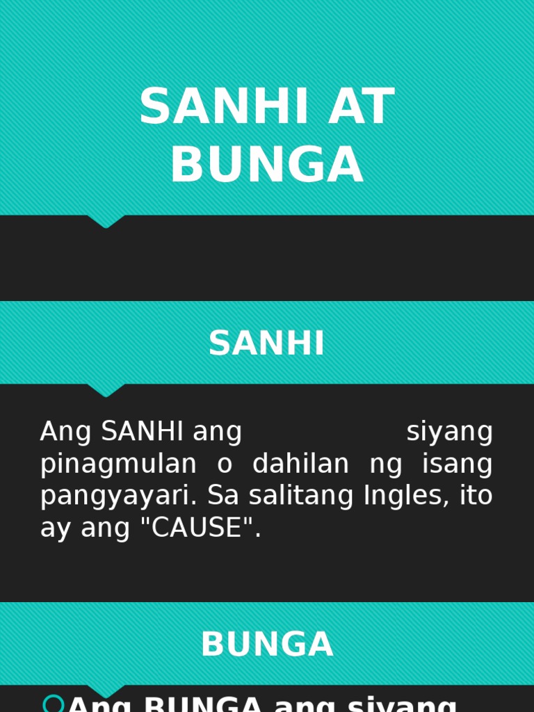 Sanhi at Bunga | PDF