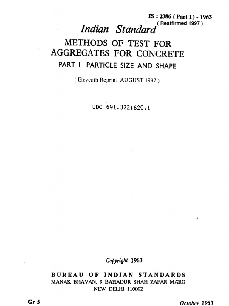 Is:2386 1 | PDF | Nature | Science