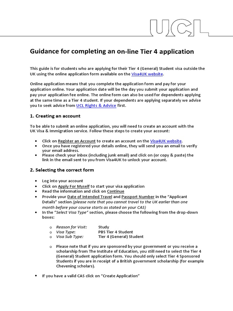 Tier 4 Visa Application Guide for Students | PDF | Travel Visa ...