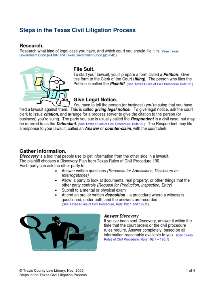 Texas Civil Litigation Procedure.pdf | Lawsuit | Judgment (Law)