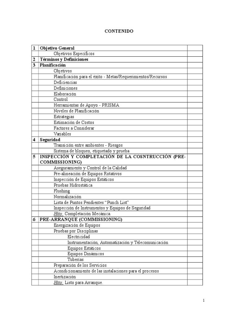 Manual Arranque de Plantas de Proceso | PDF | Calidad (comercial ...