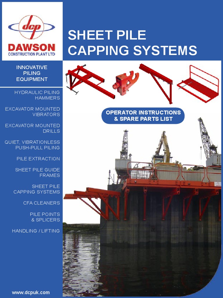 Sheet Pile Capping System Manual | PDF | Deep Foundation | Screw