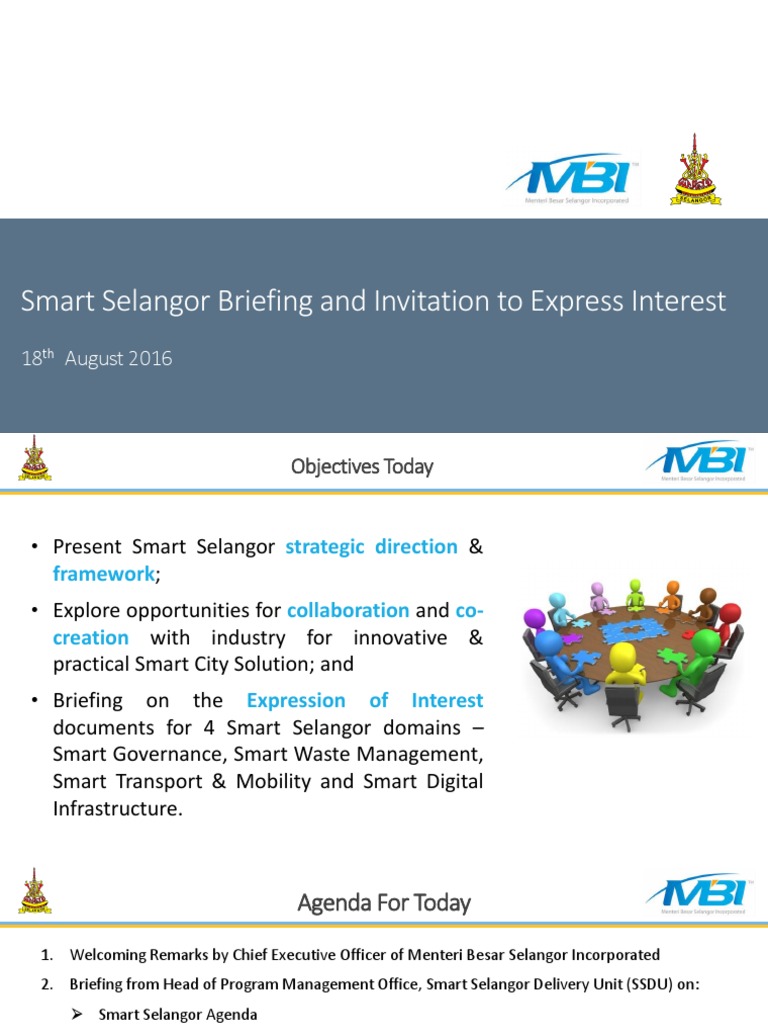 Smart Selangor Briefing EOI 2016.06.18 Ver1.0 | PDF | Conceptual Model ...