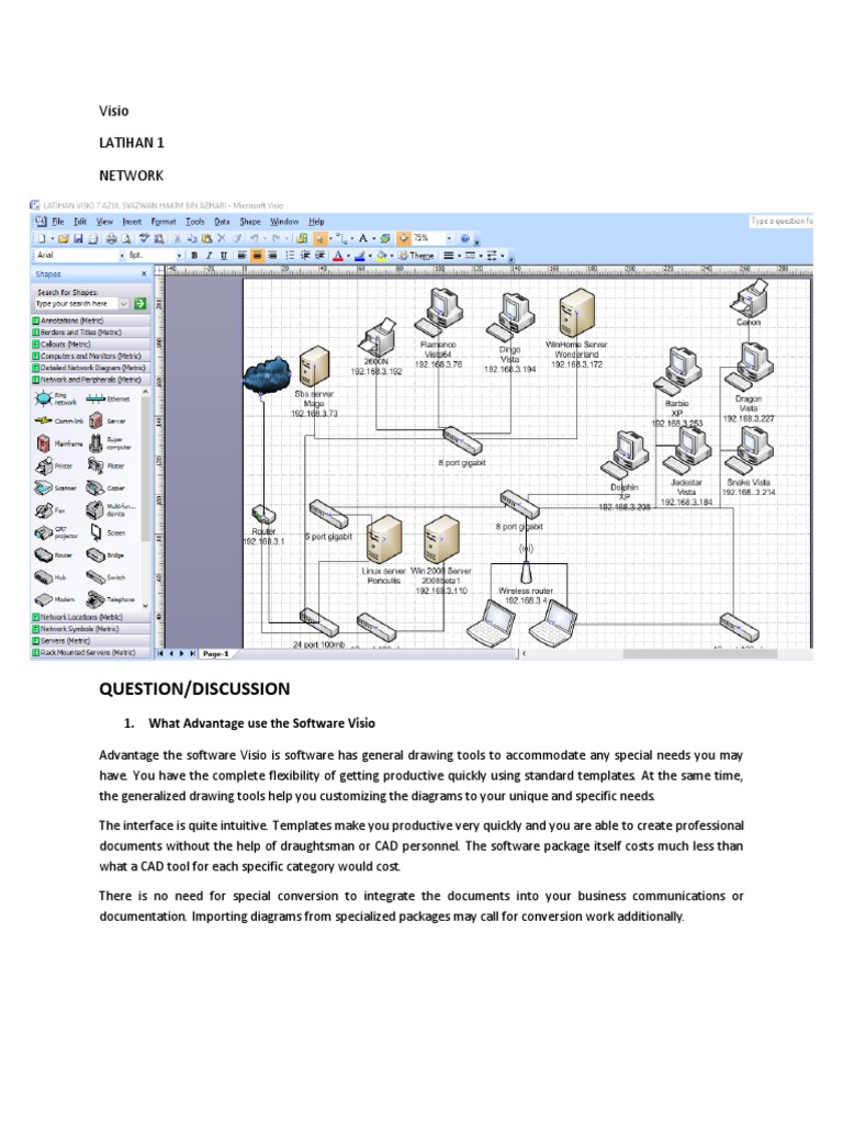 Azul Syazwan Hakim Bin Azhari Latihan Visio 1 | PDF