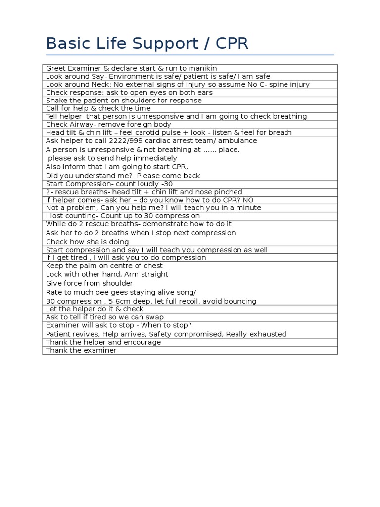 Basic Life Support | PDF