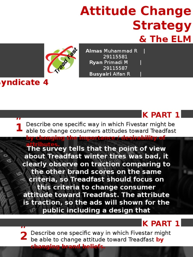 Attitude Change Strategy - Syndicate 4 | PDF | Business | Finance ...