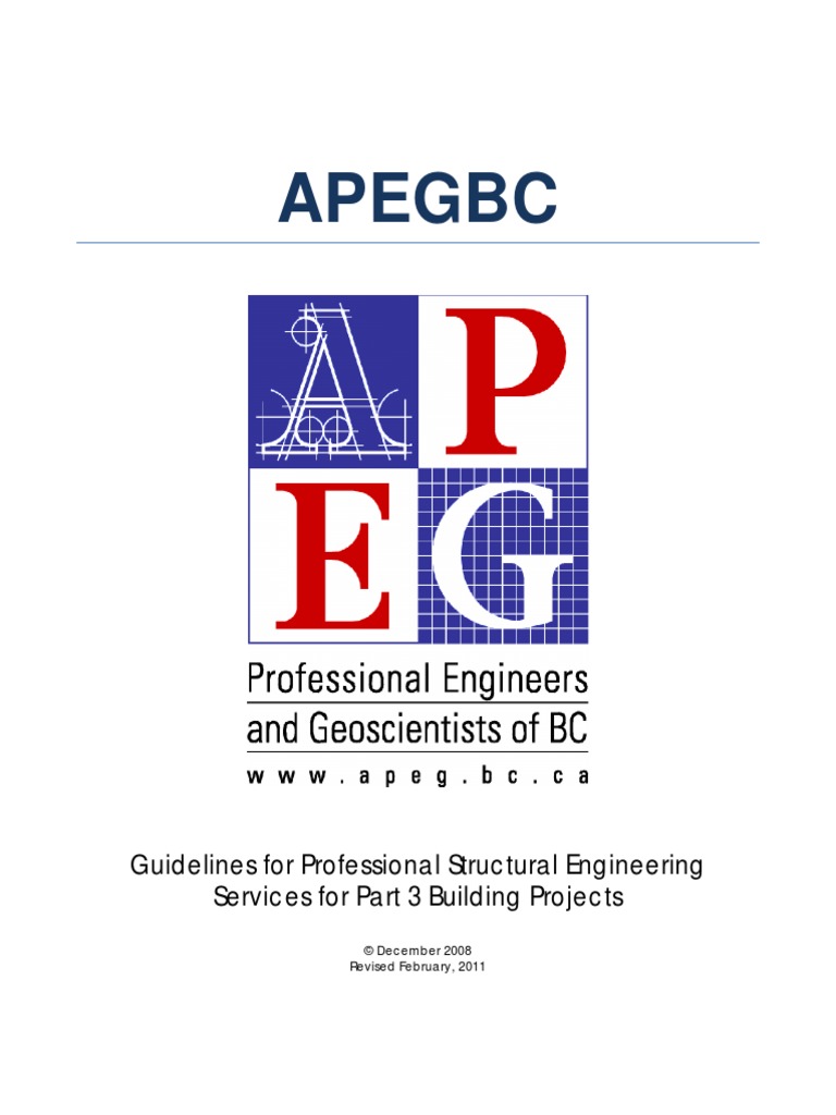 APEGBC Guidelines Professional Structural Engineering Services For Part ...