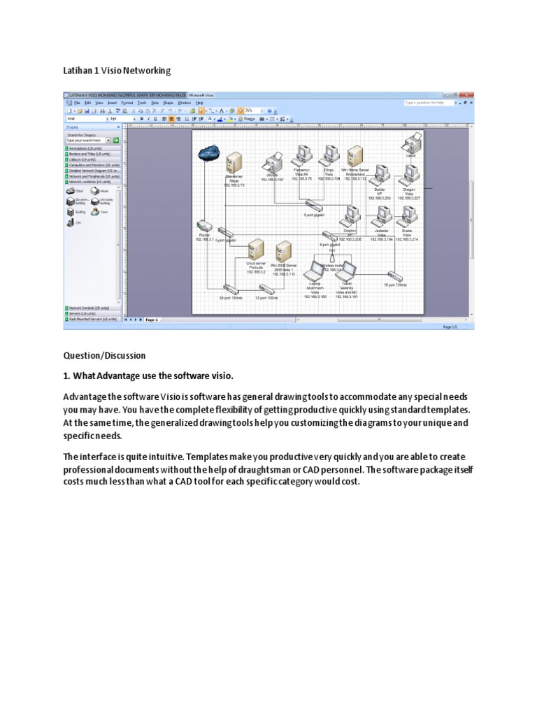 Visio Networking: Advantages & Interface Guide | PDF | Computers ...