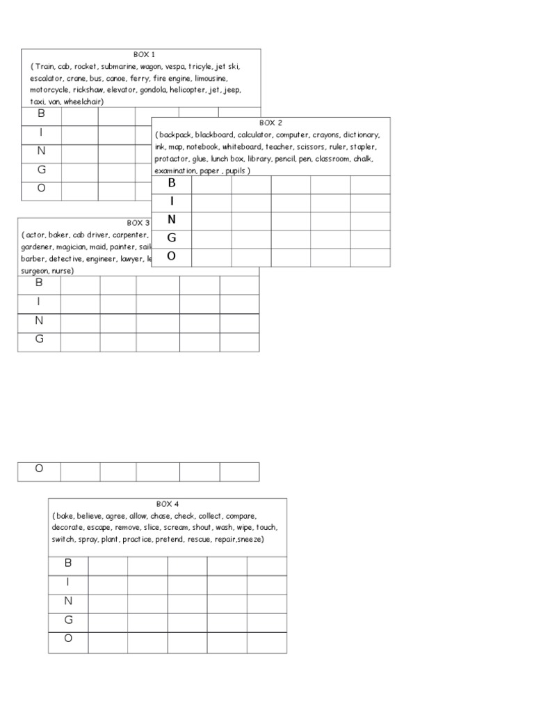 Fun Bingo Game Ideas for Kids | PDF
