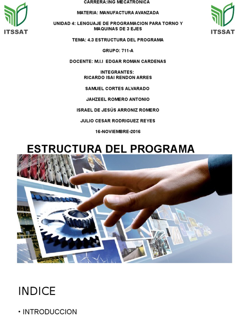 Estructura Del Programa | PDF | Control numerico | Science