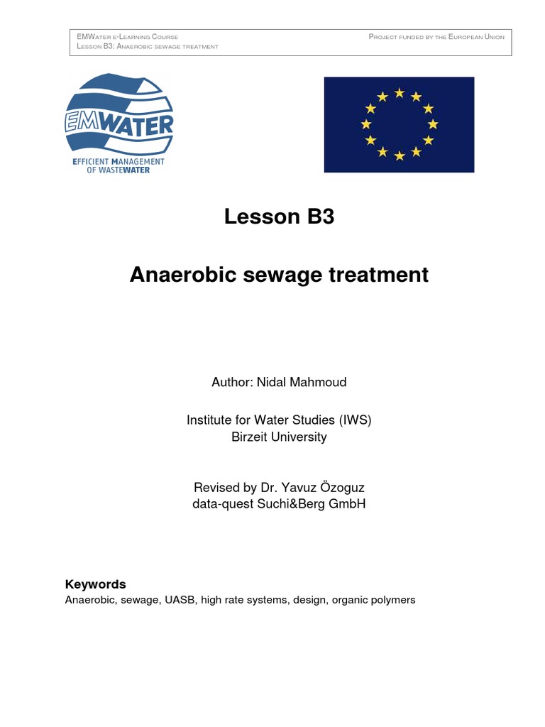 Lesson B3: Author: Nidal Mahmoud | PDF | Anaerobic Digestion | Fermentation